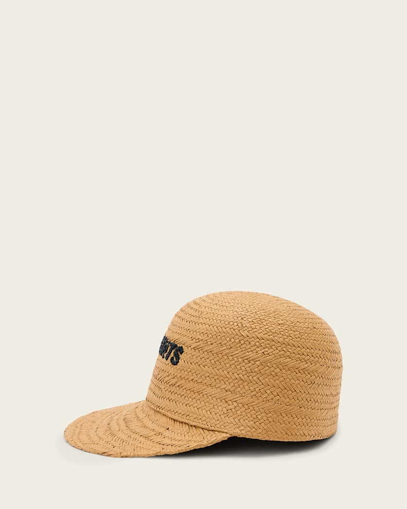 Mila Straw Baseball Cap COGNAC BROWN | ALLSAINTS